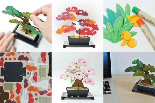 Perfectly fit as souvenirs as it is light! "Kami bonsai", a bonsai made ...