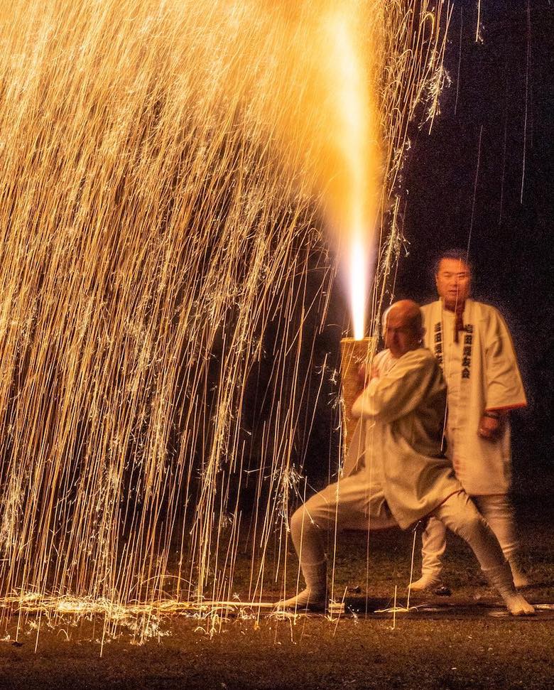 Stunning showers of fire sparkles! Traditional hand-held fireworks of ...