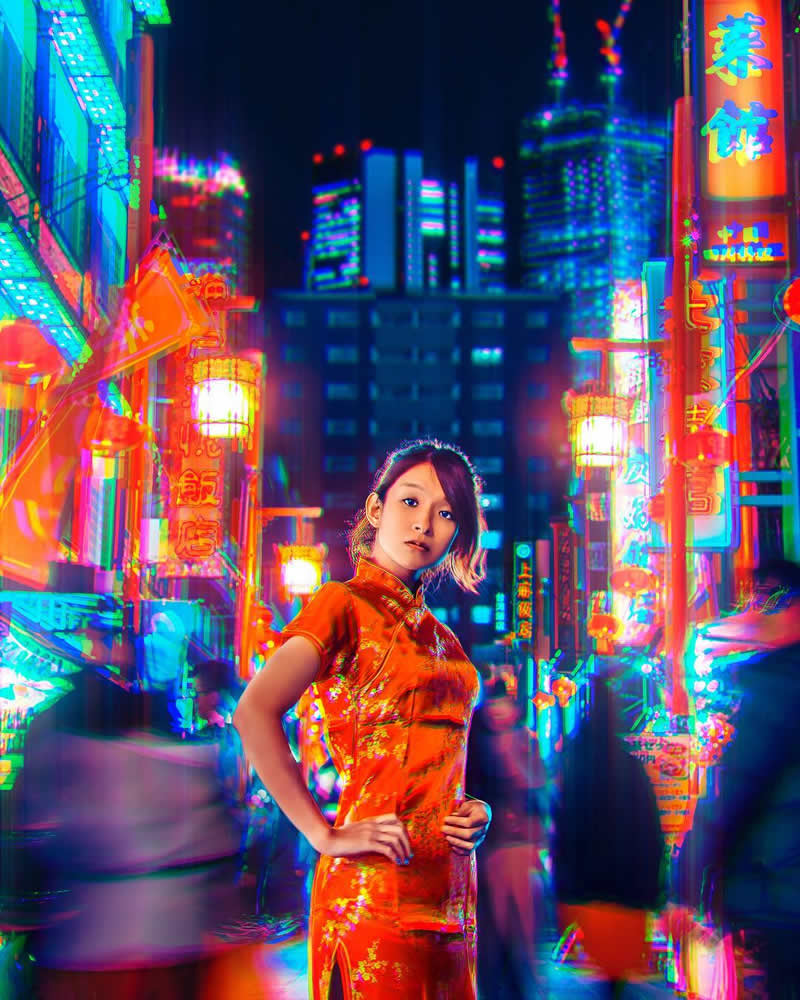 Kitsunetsuki, a photographer, expresses the world view of cyberpunk by ...
